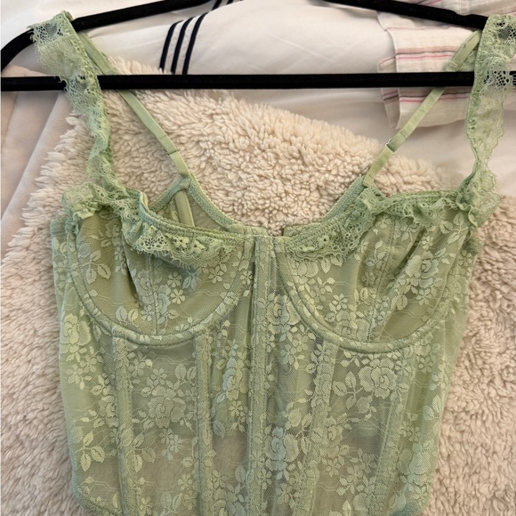 Edikted | Tops | Edikted Green Lace Corset Top | Poshmark